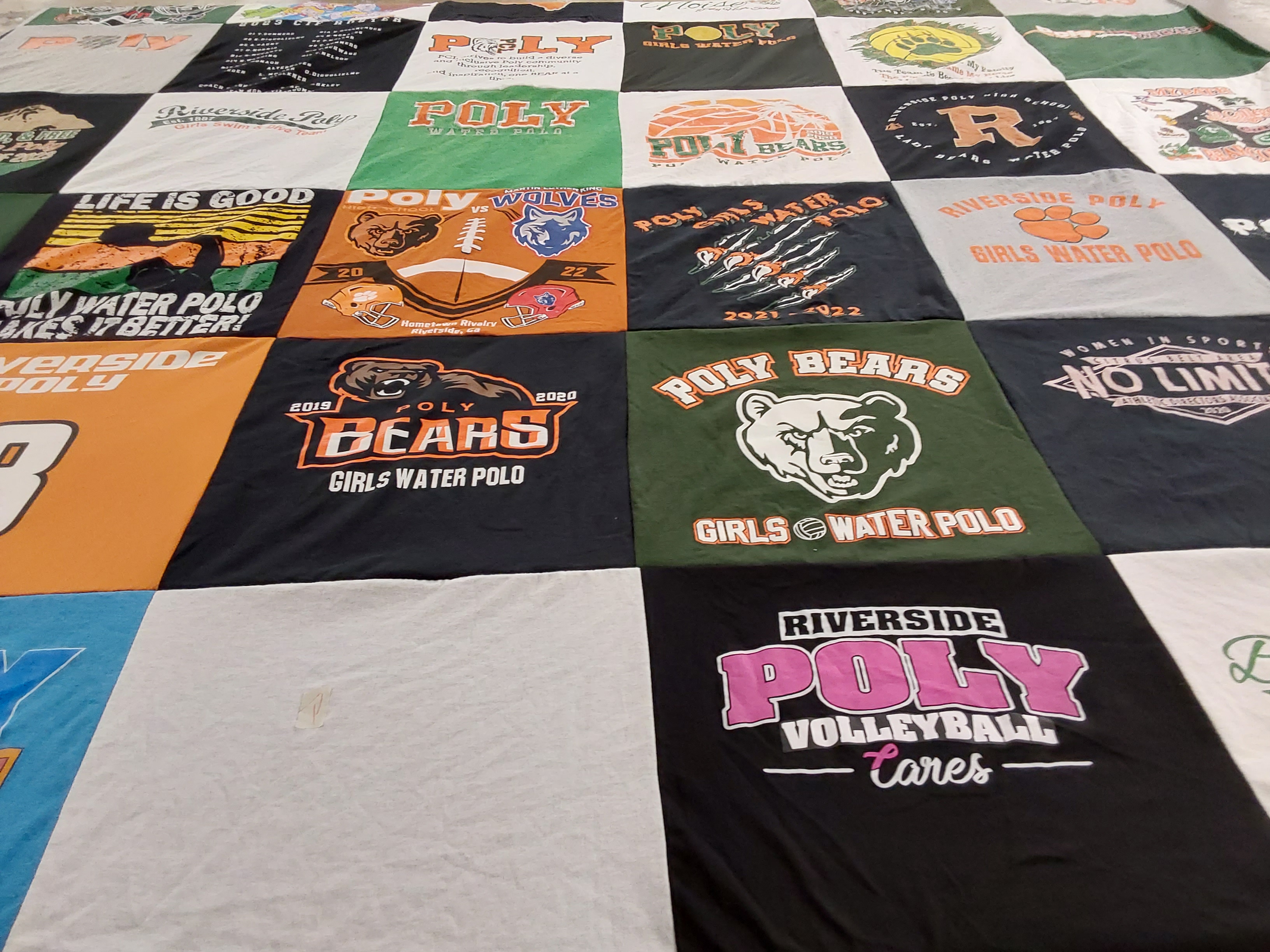 Project Repat - Riverside Polytechnic High School T-shirt Quilt