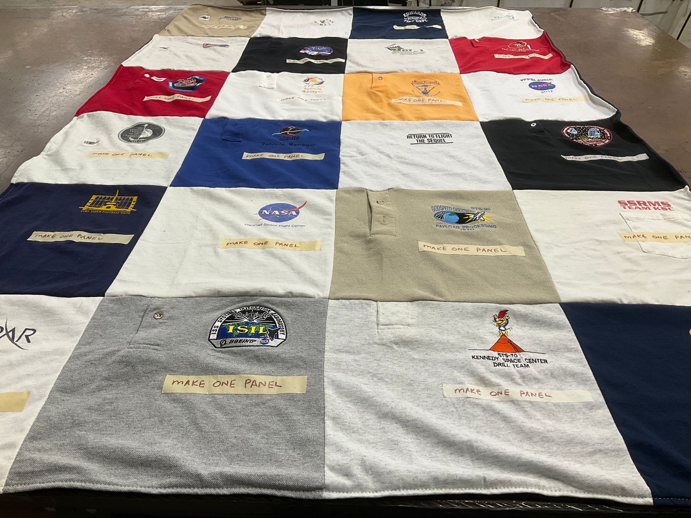 Project Repat - Space Exploration T-shirt Quilt