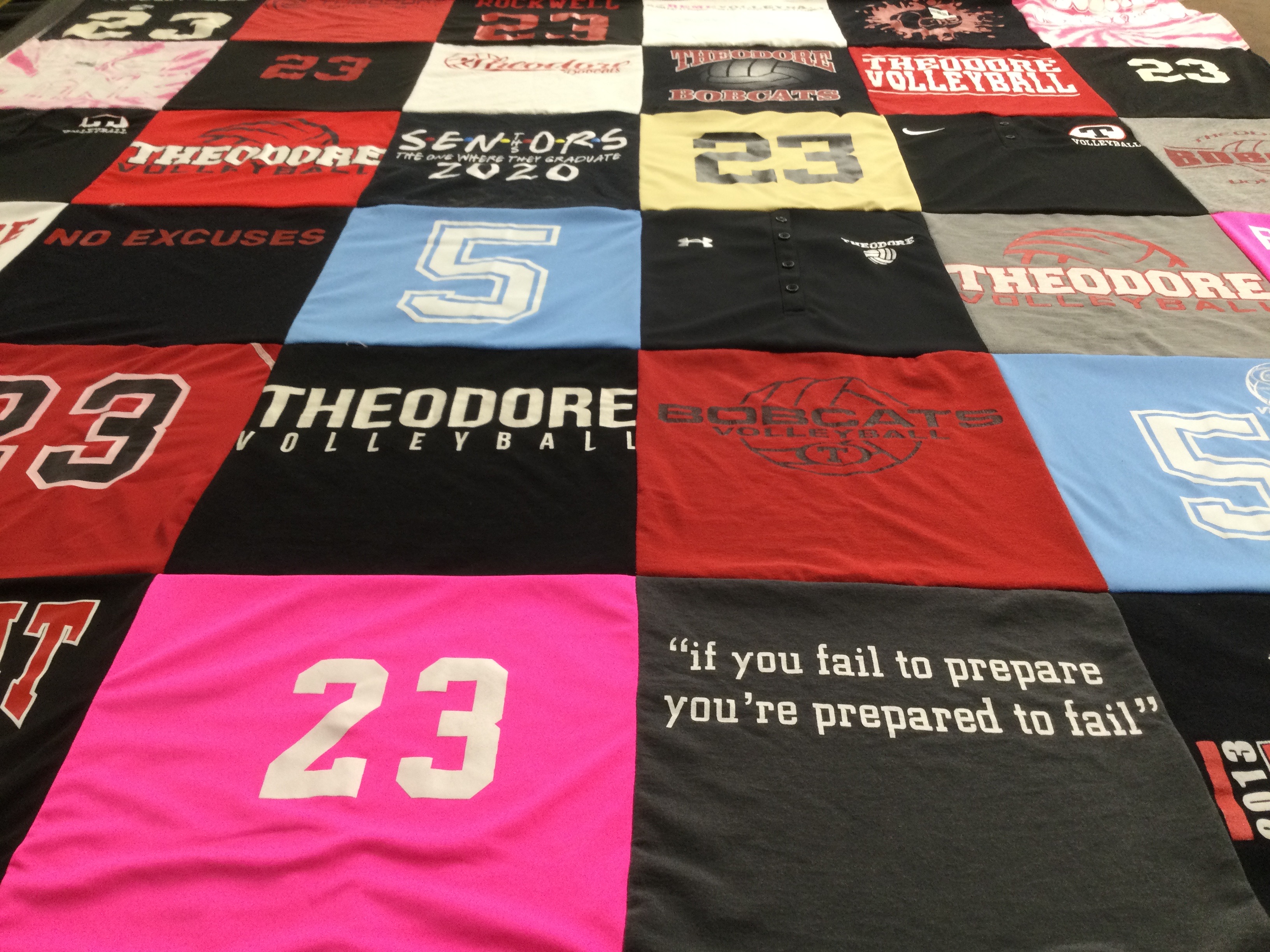 Project Repat - Theodore High School T-shirt Quilt