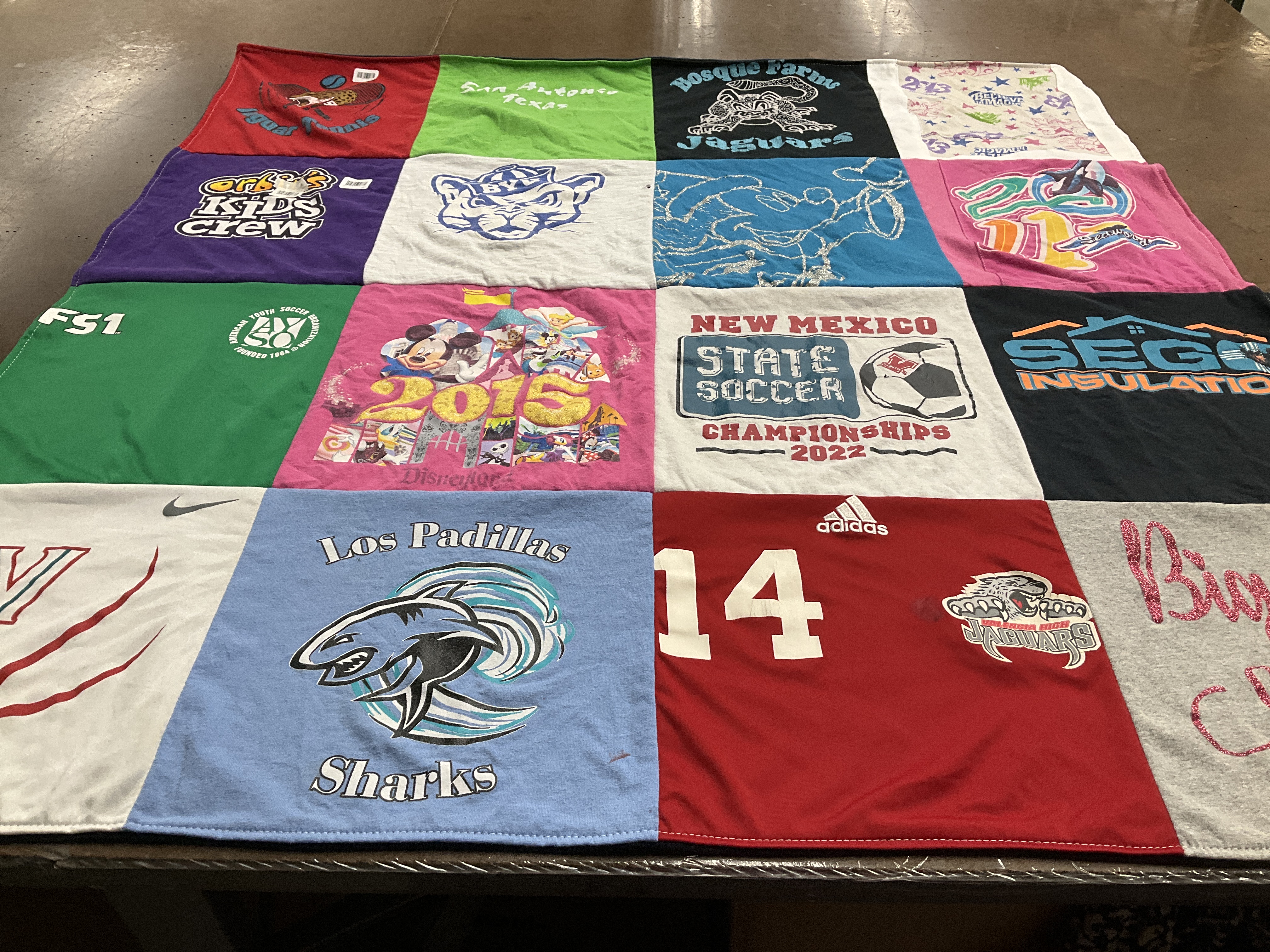 Project Repat - Bosque Farms Elementary School T-shirt Quilt