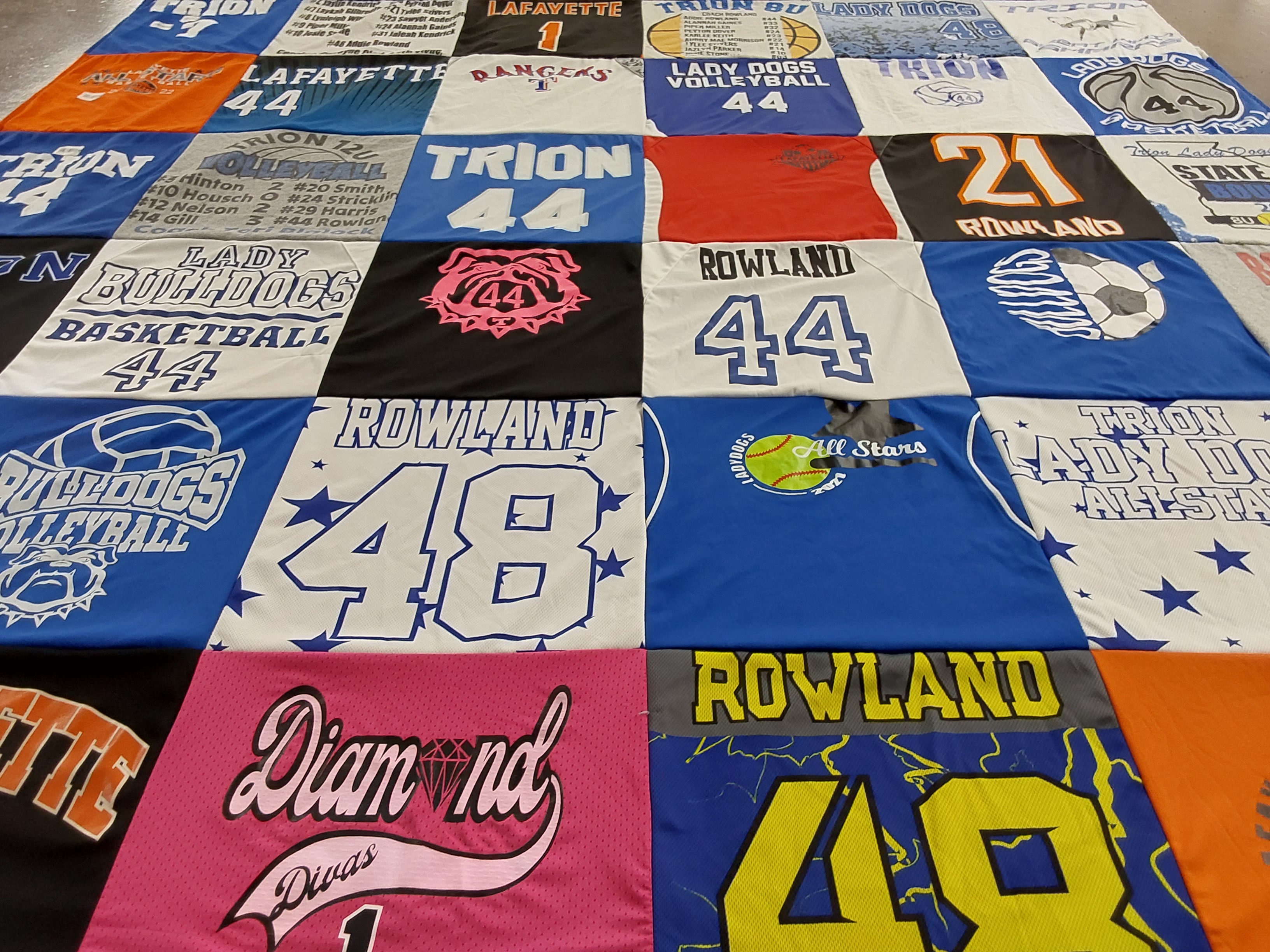 Project Repat - Lady Bulldogs T-shirt Quilt